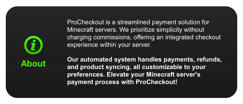 ProCheckout [1.7 - 1.21] - The payment solution without compromises! | SpigotMC - High ...